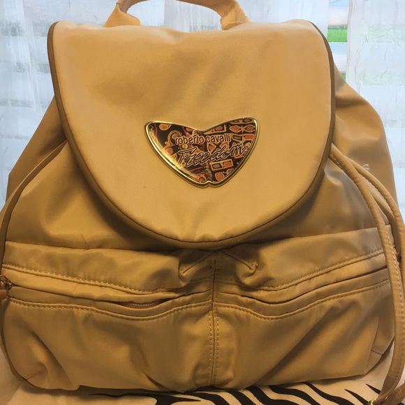 Roberto Cavalli | Bags | Roberto Cavalli Freedom Beige Backpack | Poshmark